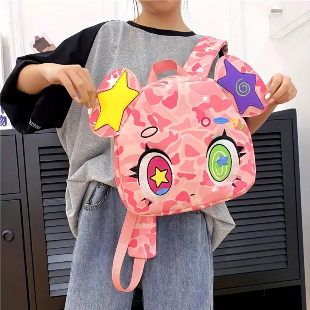 Bear-Shaped Camouflage Backpack - Gem